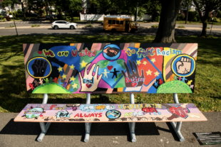 Students Beautify Benches With Social Justice Messages - Queens Ledger