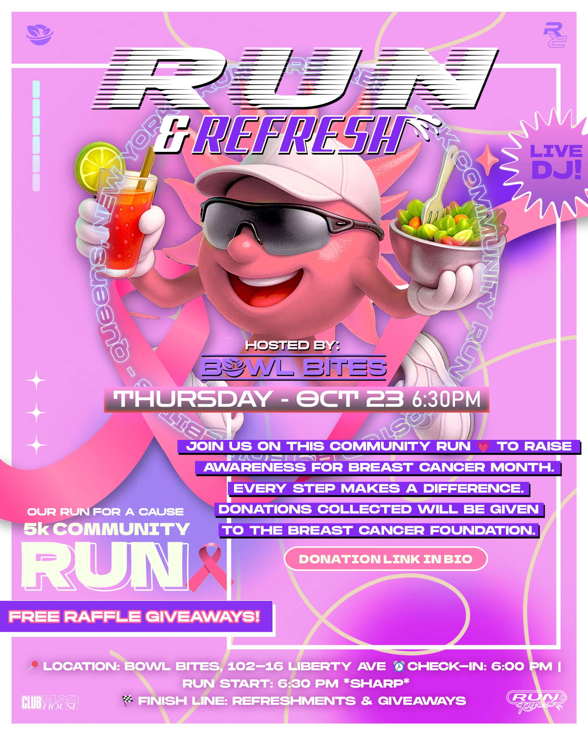 Bowl Bites Hosts 5K to Support Cancer Patients During Breast Cancer ...